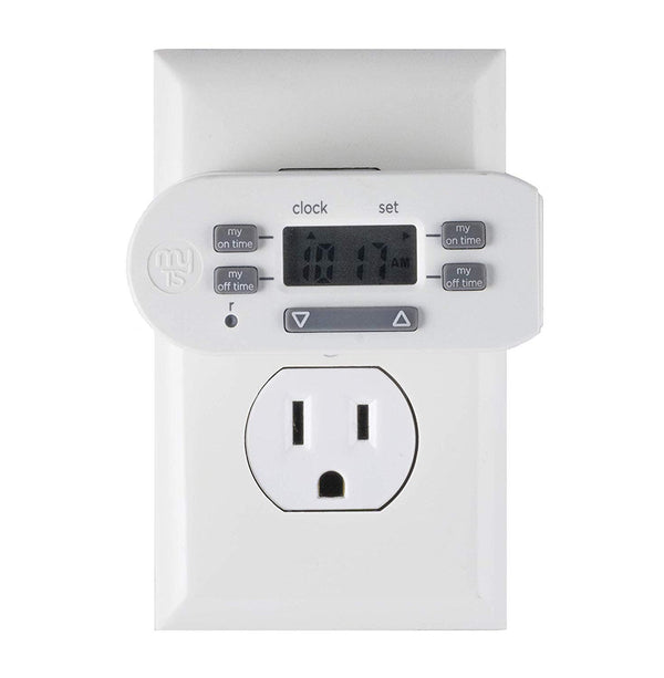 myTouchSmart Indoor Plug-In Simple Set Digital Bar Timer, White – Jasco